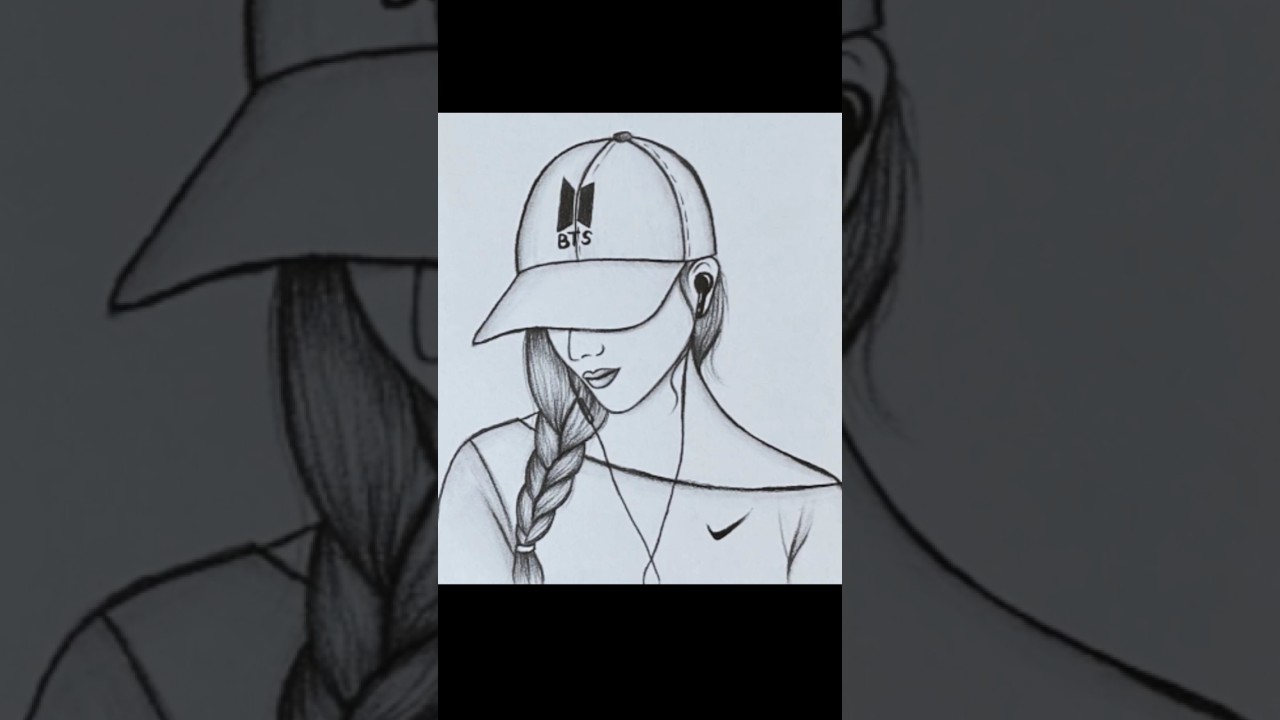 girl hide face drawing||how to draw||in easy way||#pencildrawing #easy ...