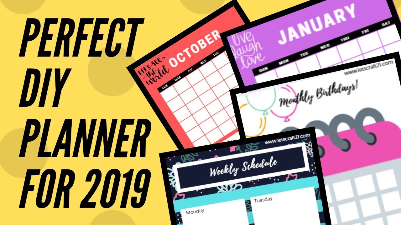 DIY 2019 Planner | Goal setting for 2019 | Planner 2019| letscraft ...