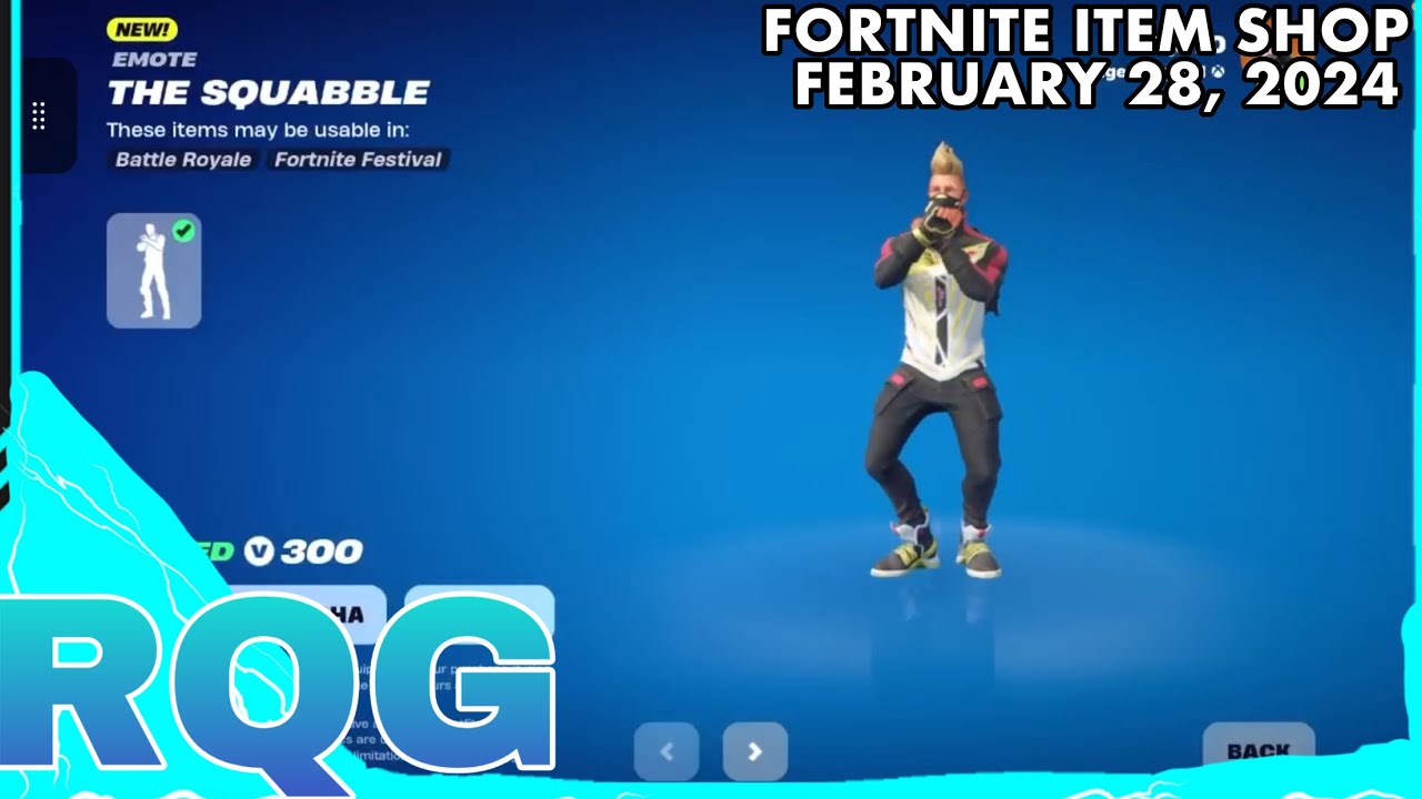 “NEW” THE SQUABBLE EMOTE IS HERE! FORTNITE ITEM SHOP (February 28, 2024 ...
