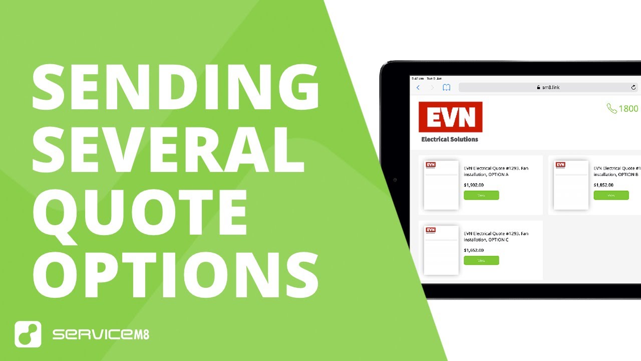 Quote Options with ServiceM8 - YouTube