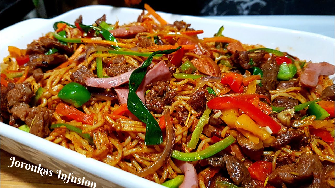 Rich Stir Fry Beef Spaghetti. A very delicious spaghetti recipe. - YouTube
