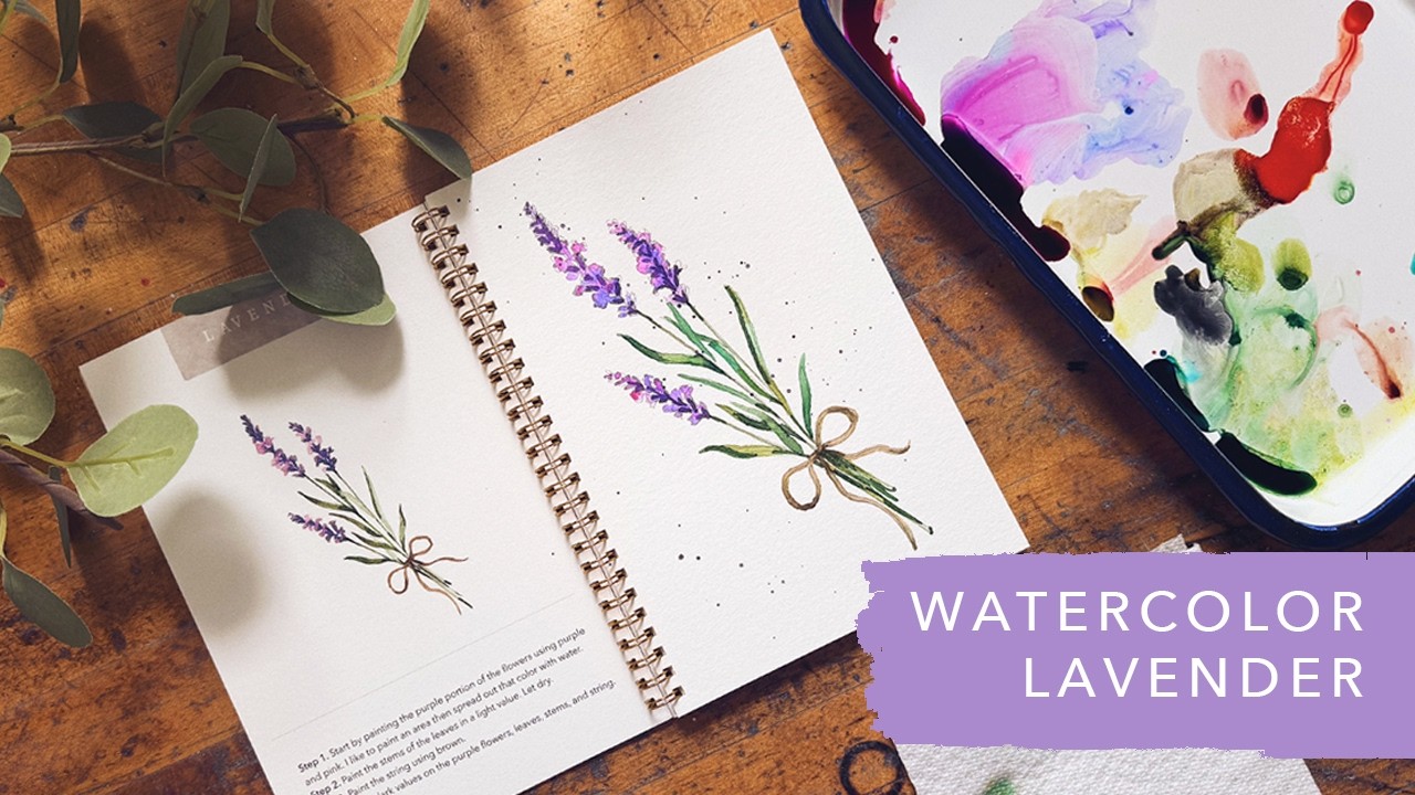 How To Paint Lavender | Beginner Friendly Watercolor Tutorial - YouTube