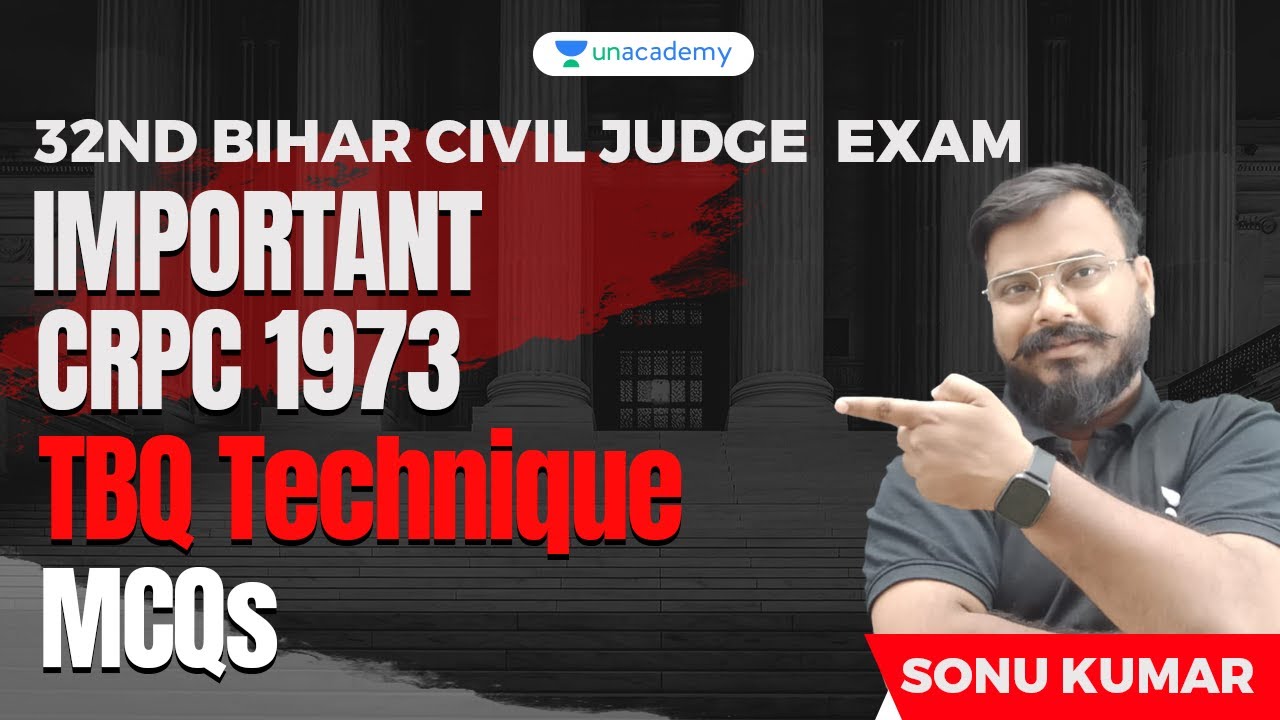 32nd Bihar Civil Judge Exam | Important CrPC 1973 MCQs | In Sonu Sir Style #tipsandtricks # ...