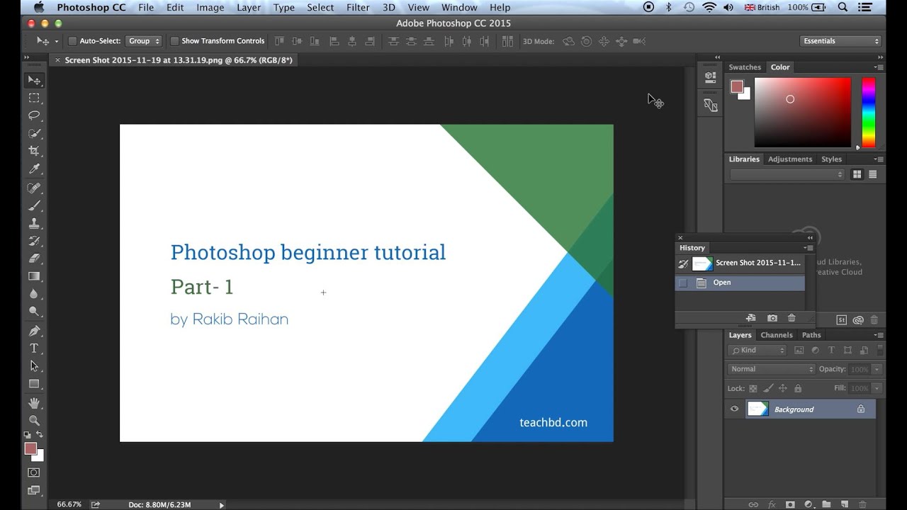 Adobe Photoshop Beginner Tutorial Part 01 Introduce Bangla Youtube