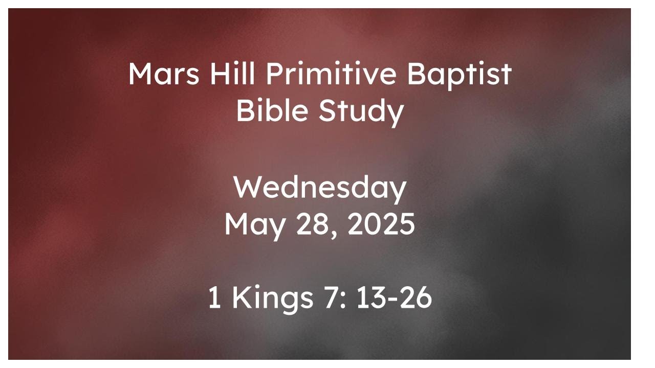 Bible Study: I kings chapter 7 verses 13-26 - YouTube
