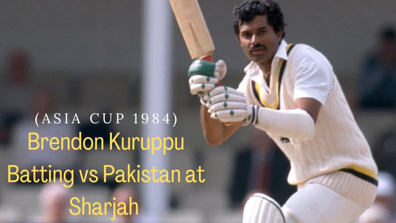 Brendon Kuruppu Batting vs Pakistan in Asia Cup 1984 - YouTube