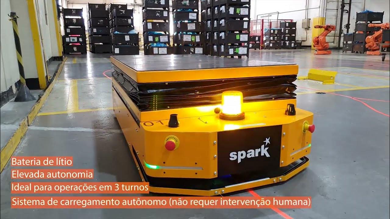 myAGV-1800 - Veículo Guiado Automaticamente da Spark - YouTube