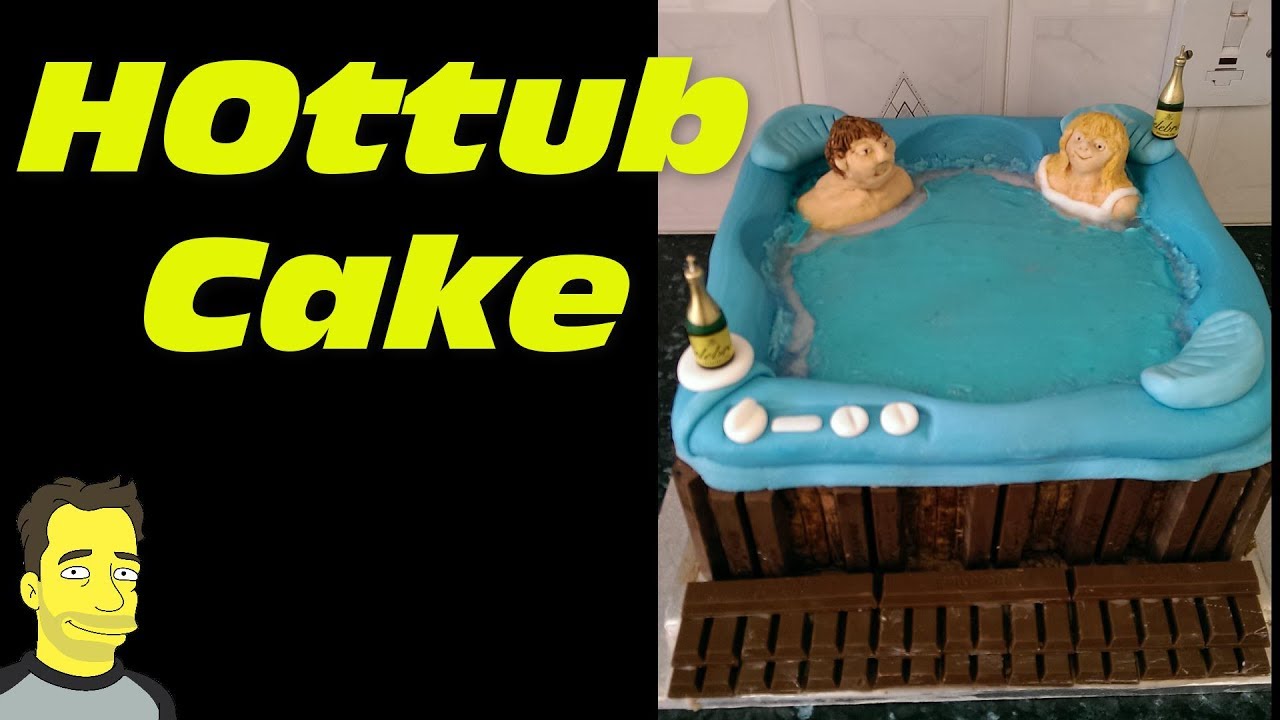 Hot Tub Cake Surprise - Angel Cake, Butter Icing & Gelatin Water - YouTube