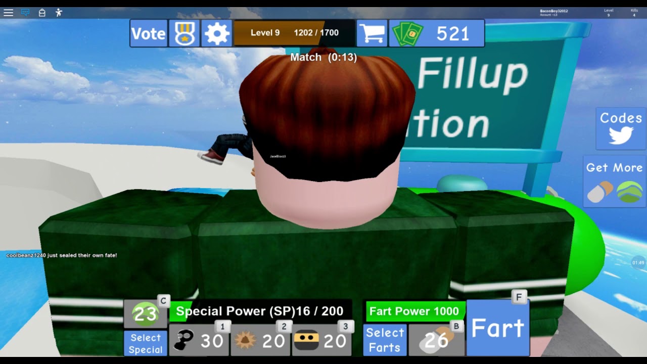 Roblox "Fart Attack" Game Play - YouTube