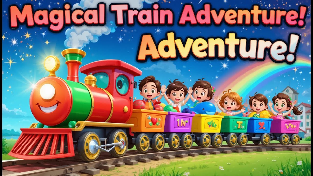 🚂🌈 Magical Train Adventure Song | Learn Colors for Kids l Colourful ...