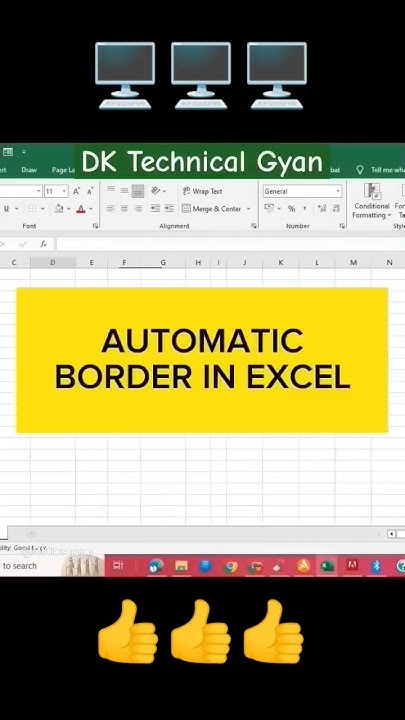 Automatic border in Excel #excel #computer #excelformula #border #exceltech #microsoftoffice ...