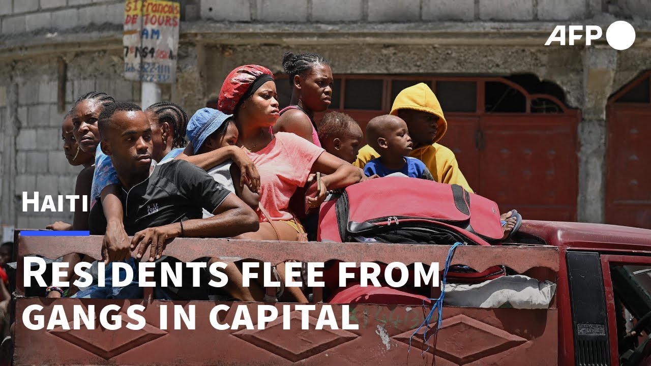 Residents flee homes in gang-ridden Haitian capital | AFP - YouTube