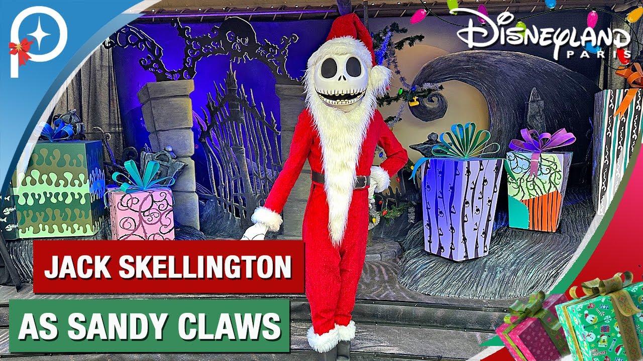 🎅 Jack Skellington as Sandy Claws in Disneyland Paris Christmas Season ...
