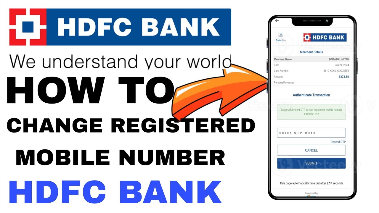How to change register mobile number in HDFC || register mobile number ...