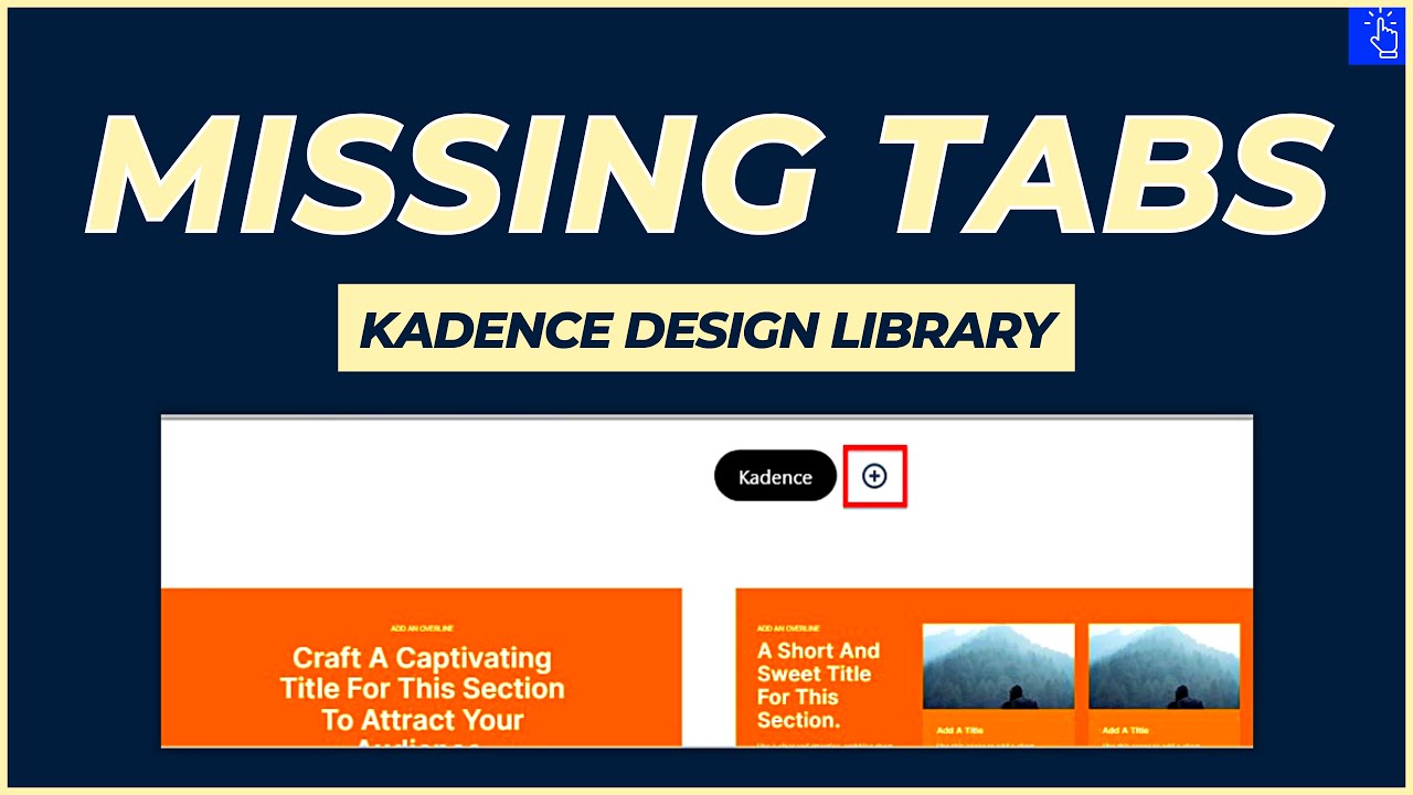 Missing Tabs in Kadence Design Library Update | Sections and Wireframes ...