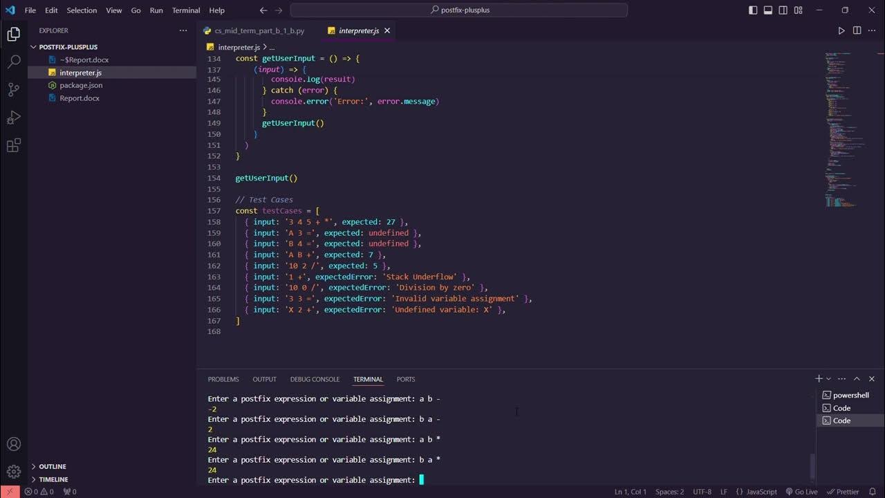interpreter js postfix plusplus Visual Studio Code 2024 07 08 20 07 08 ...