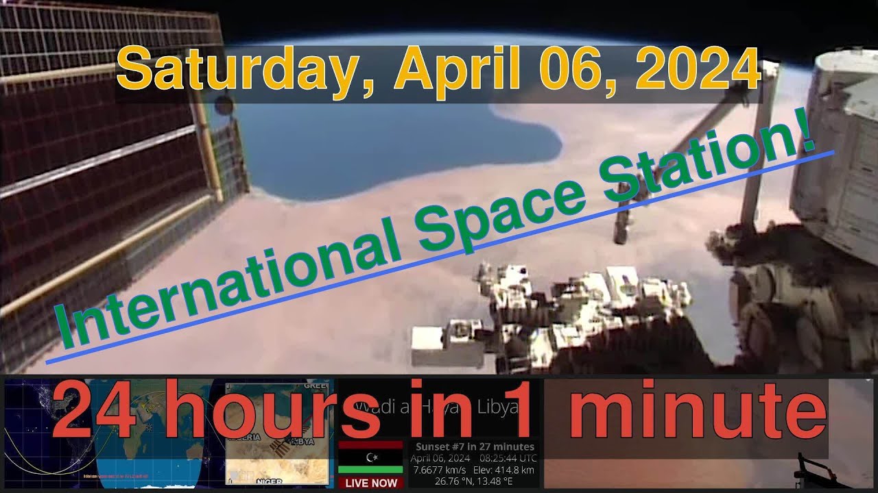 International Space Station HD camera [04-06-2024] - Daily Time Lapse # ...