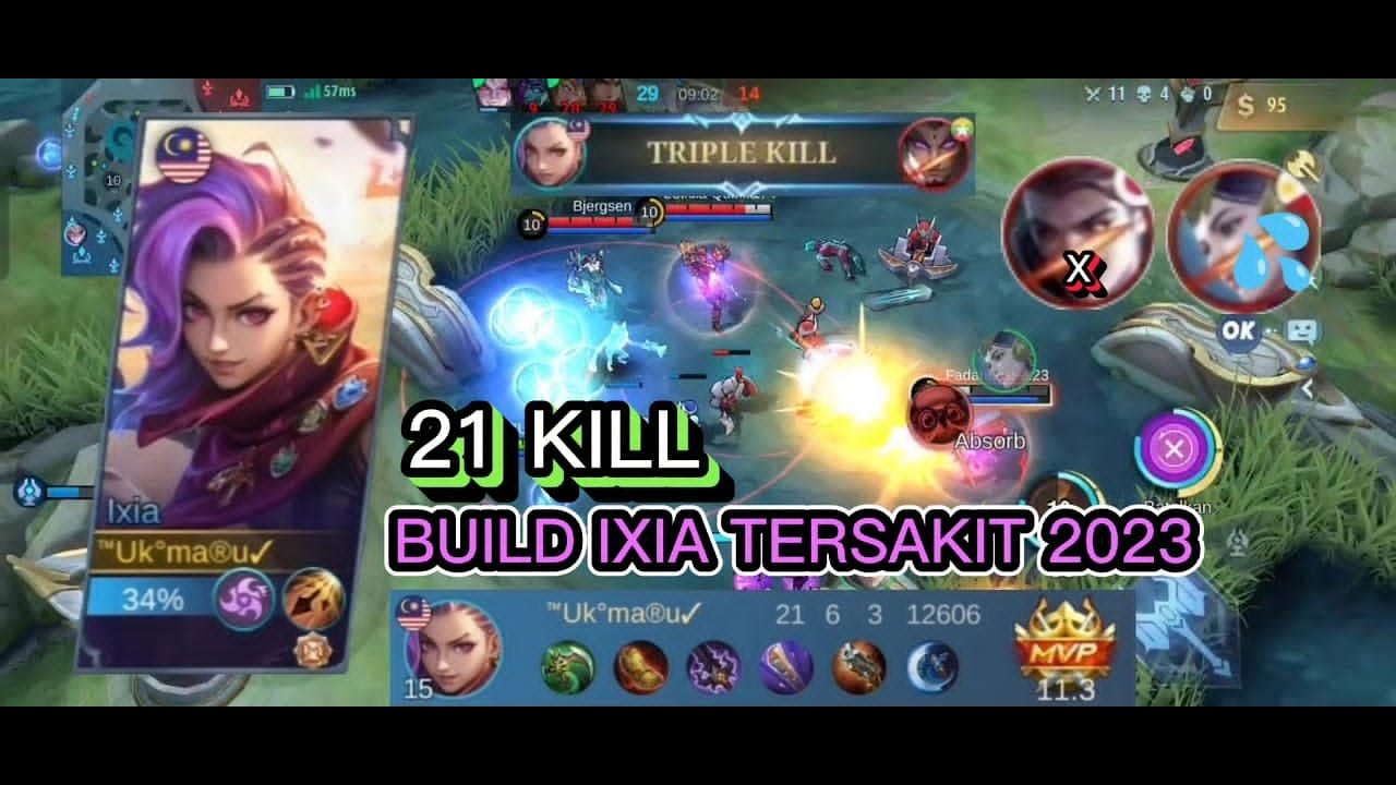 21 KILL IXIA BUILD HERO IXIA TERSAKIT 1X HIT MOBILE LEGENDS 2023 - YouTube