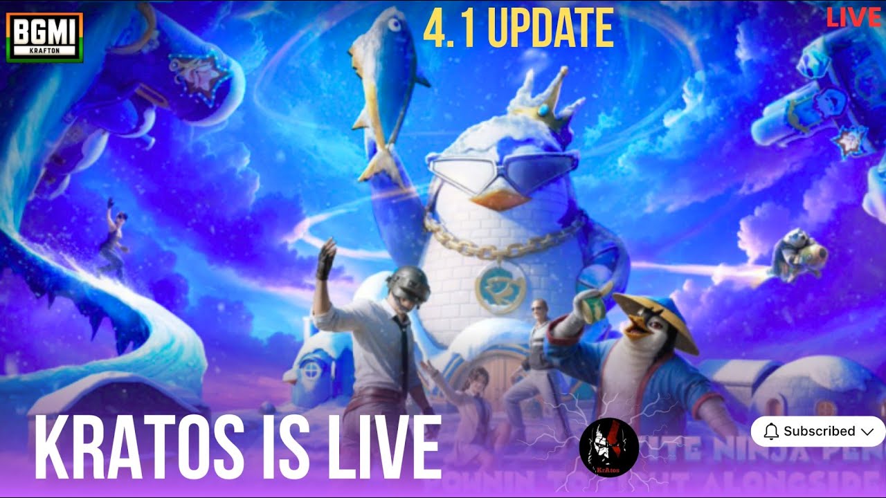 Version 4.1 Update — Now Live! | BGMI Live | Kratos is live # ...