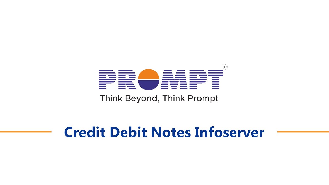 Credit Debit Notes Info server | PROMPT ERP LTD | www.prompt.in - YouTube