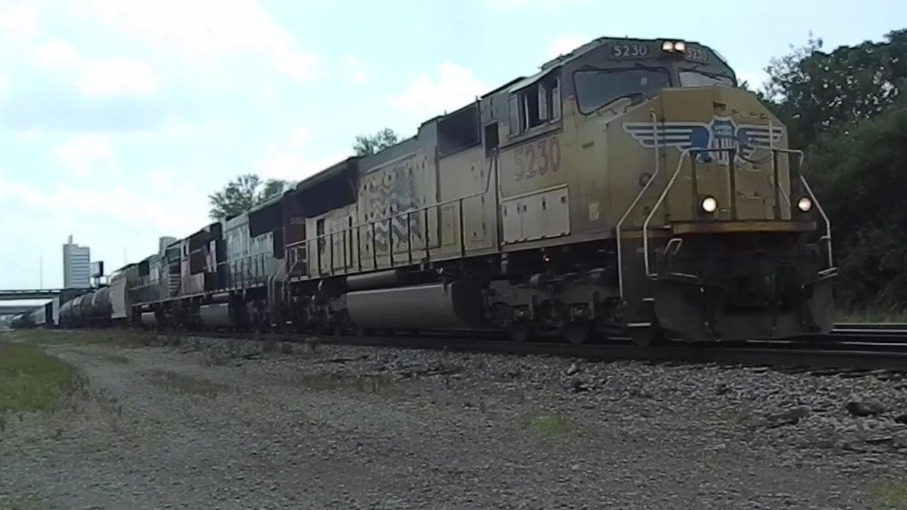UP 5230 Leads Mixed Freight - 6/20/2023 - YouTube