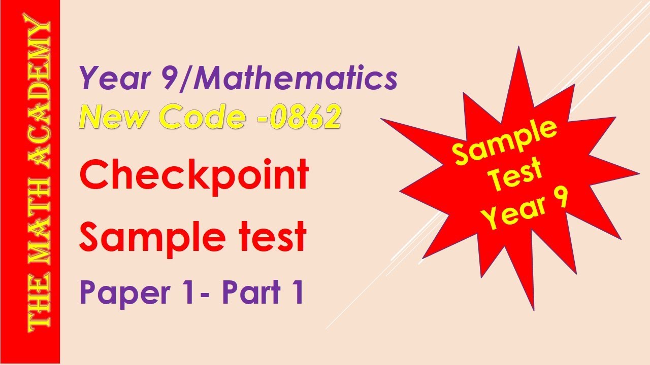 NEW Syllabus-0862 Checkpoint Exam Series 2023/Year 9/Sample Test Maths ...