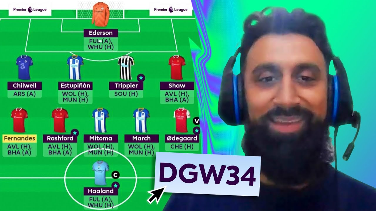 FPL Expert FPLSalah's Team Reveal! | Double Gameweek 34 | Fantasy ...