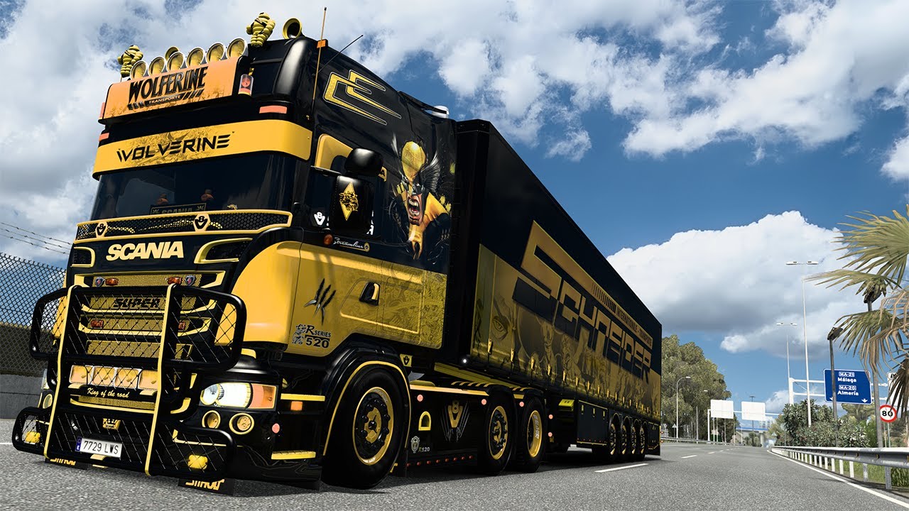 ETS2 1.49 Scania Wolverine V8 Open Pipe Mod - YouTube