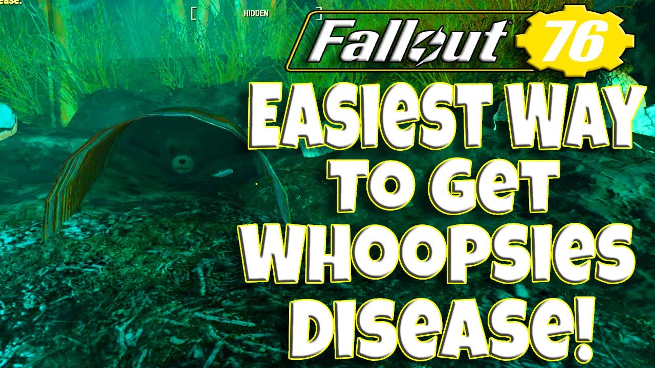 Fallout 76 Easiest Way To Get Whoopsies Disease And Hidden Door! - YouTube