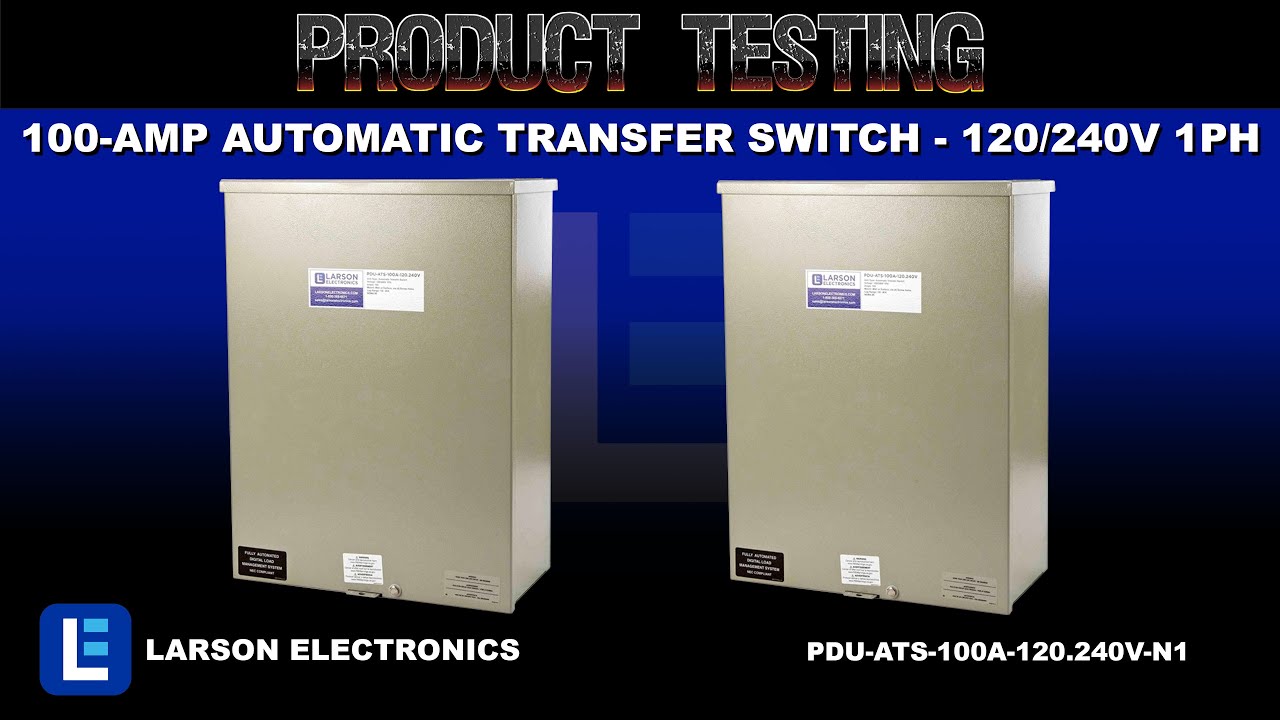 100-amp Automatic Transfer Switch - 120/240V 1PH - Aluminum - NEMA 1 ...