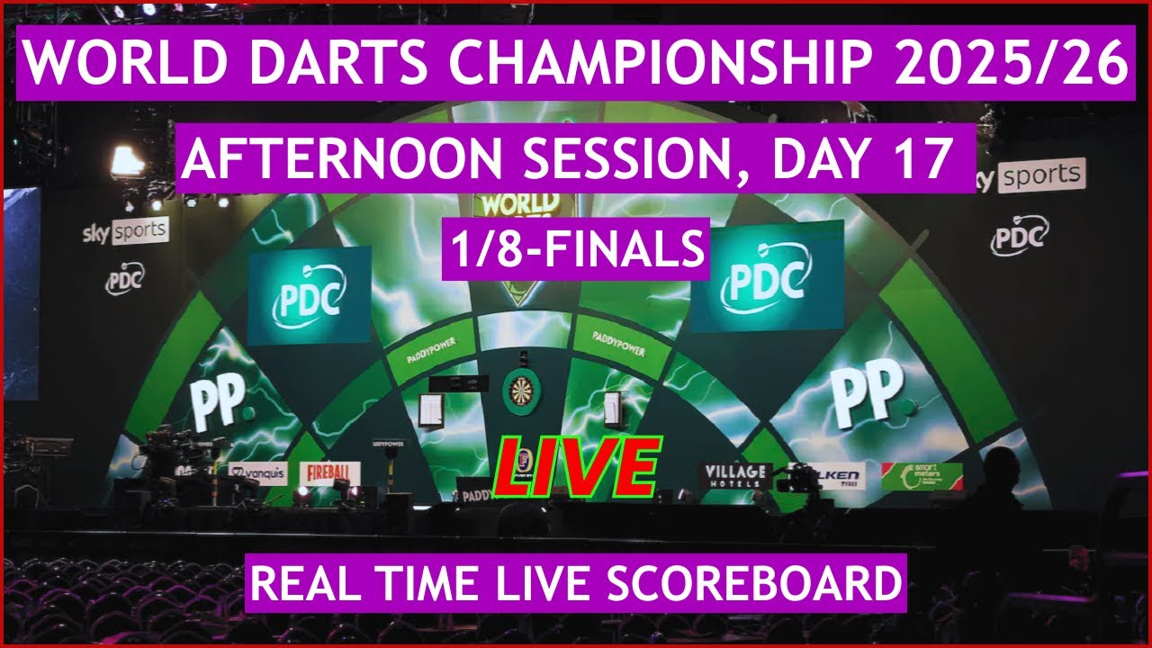 2025/26 PDC World Darts Championship Live Scores | Afternoon Session, 1 ...