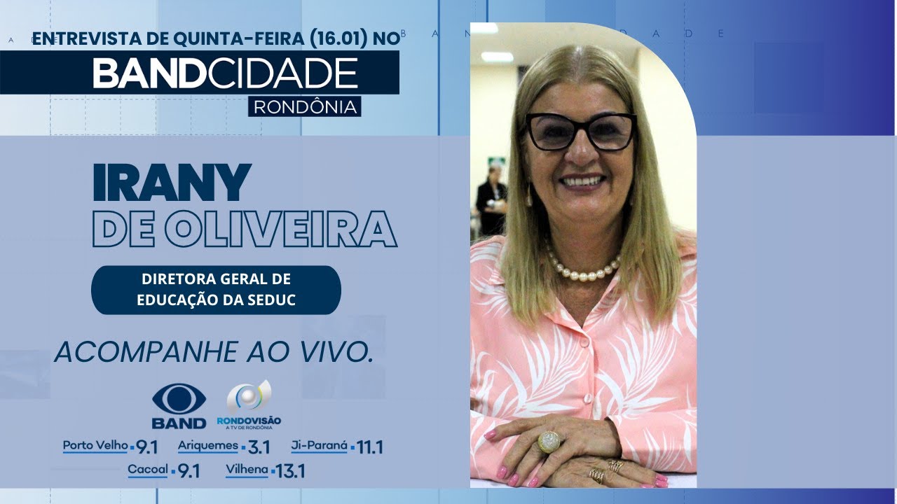 AO VIVO NO BAND CIDADE: ENTREVISTA COM A DIRETORA GERAL DE EDUCAÇÃO DA ...