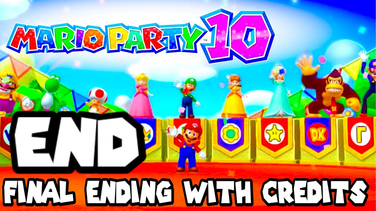 Mario Party 10 - Part 14/End - Final Score & Ending Credits (4 Player ...