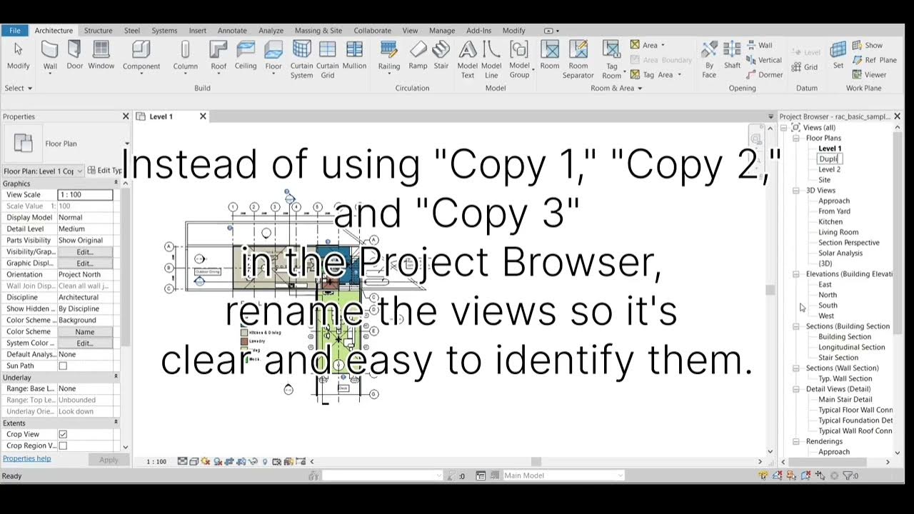 Duplicate views in Revit, Duplicate with Detailing & Duplicate as a Dependent #revit #bim - YouTube
