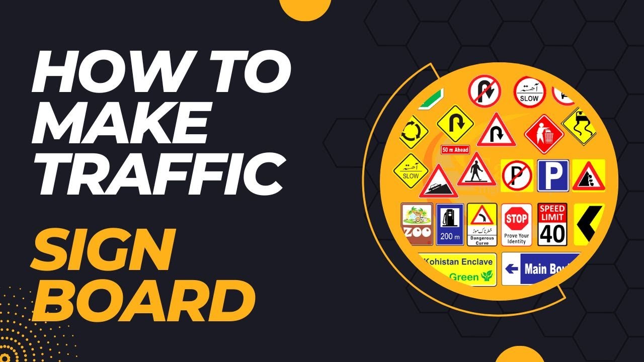 How To Make Traffic Sign Boards - YouTube