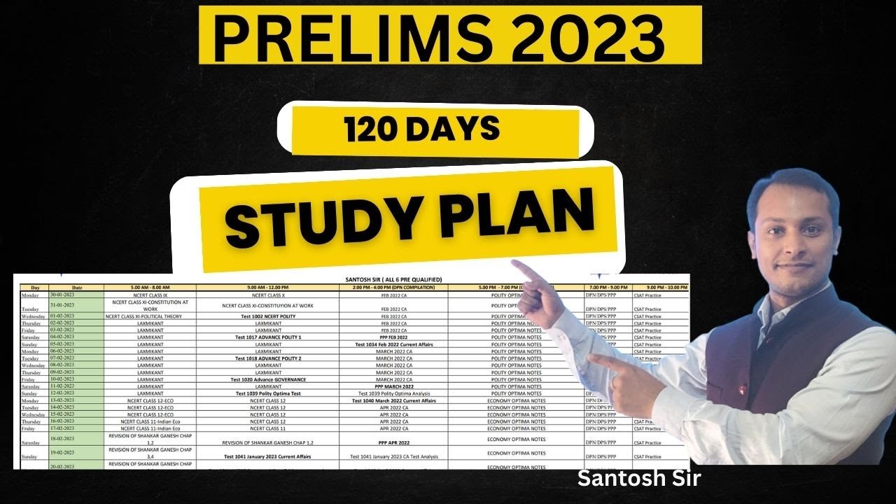 120 DAYS DAILY TIMETABLE FOR PRELIMS 2023#cseprelims #prelims2023 - YouTube