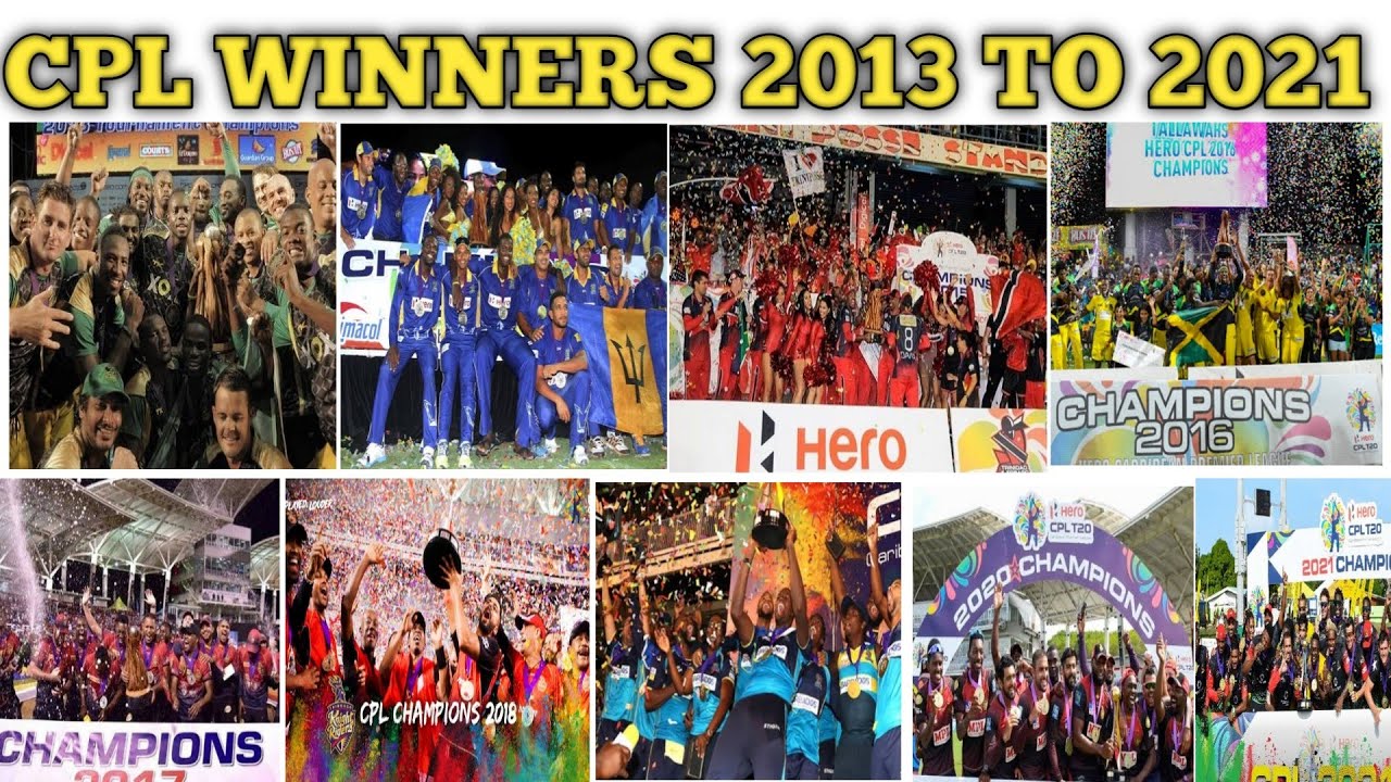 CPL winners List Form 2013 - 2021|| Caribbean Premier League Full ...