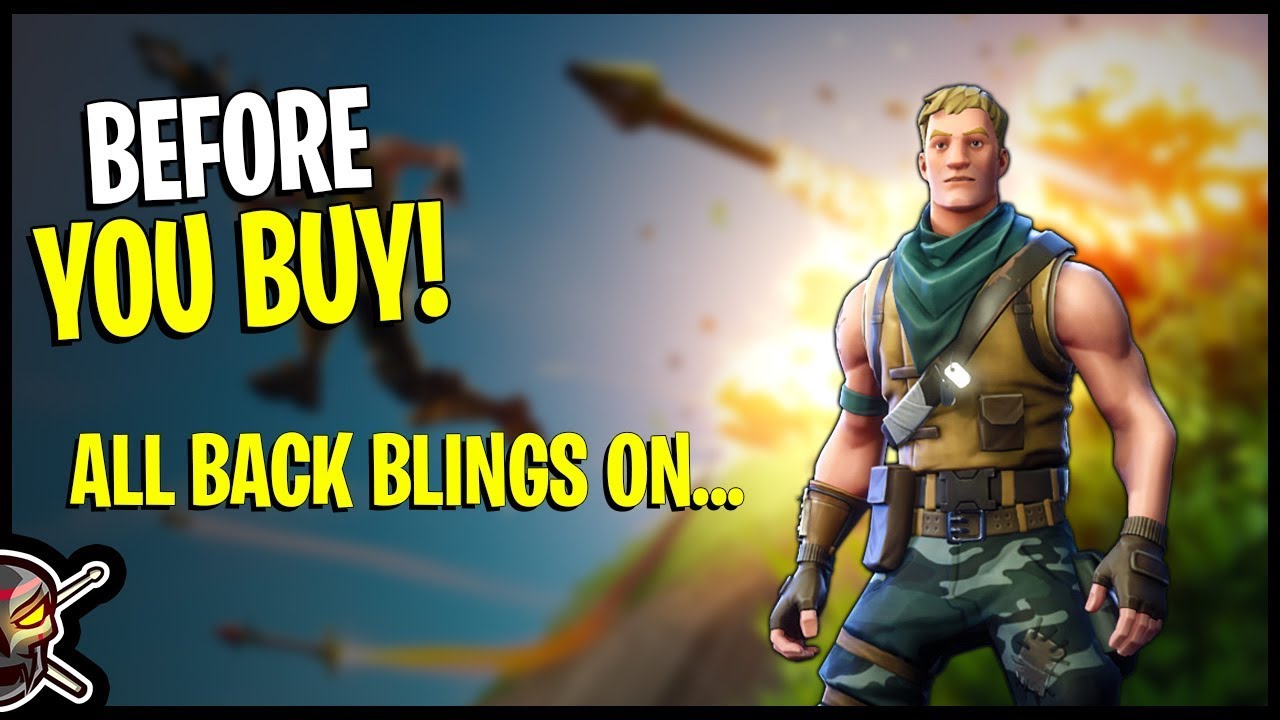 Every Back Bling on RANGER - RARE ITEM - Fortnite Cosmetics - YouTube