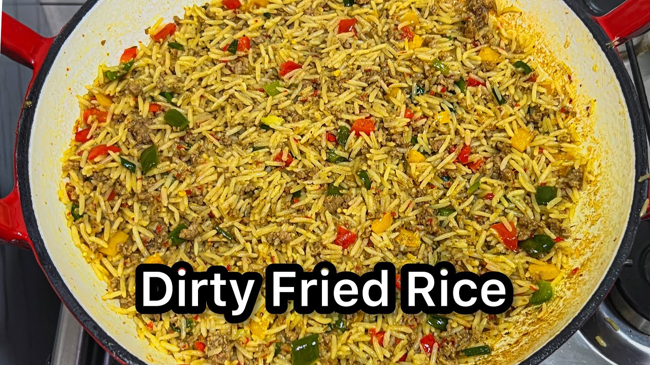 Delicious Dirty Fried Rice Recipe | Easy Minced Meat Fried Rice - YouTube