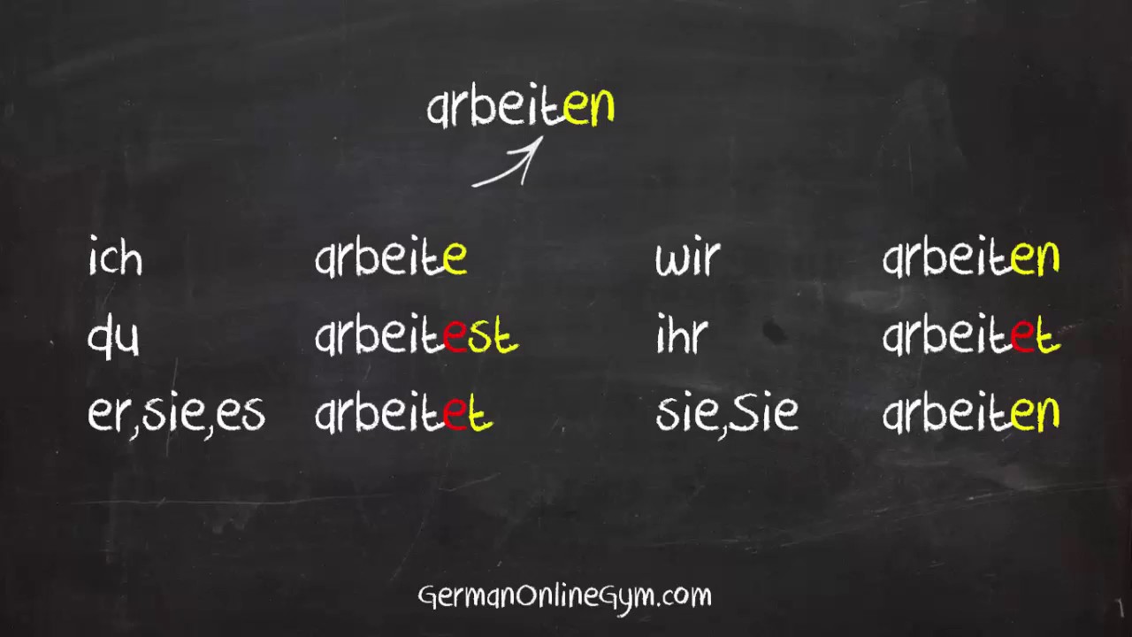 Learn German - Verb Endings - YouTube