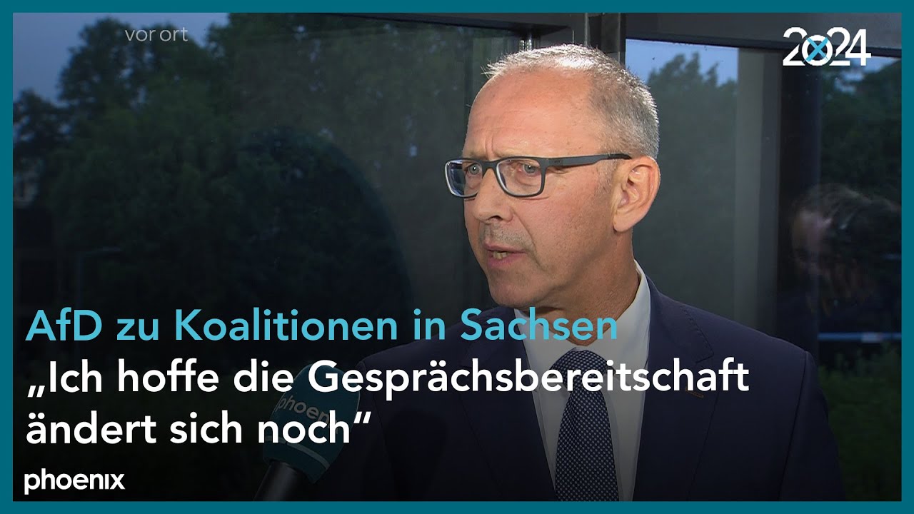 Jörg Urban, AfD, zum Abschneiden bei den Landtagswahlen 2024 in Sachsen ...
