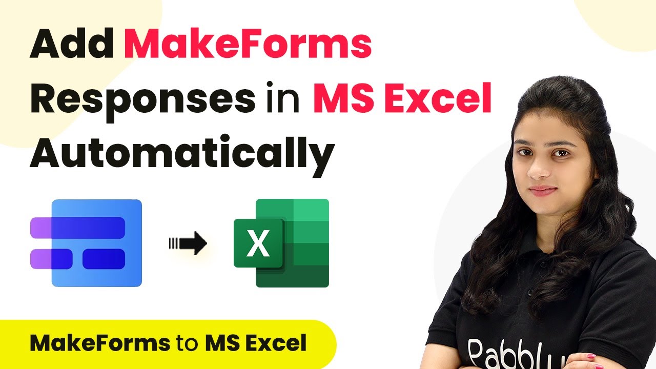 How To Add Ms Excel Row For Makeforms Submission Makeforms Ms Excel Integration Youtube