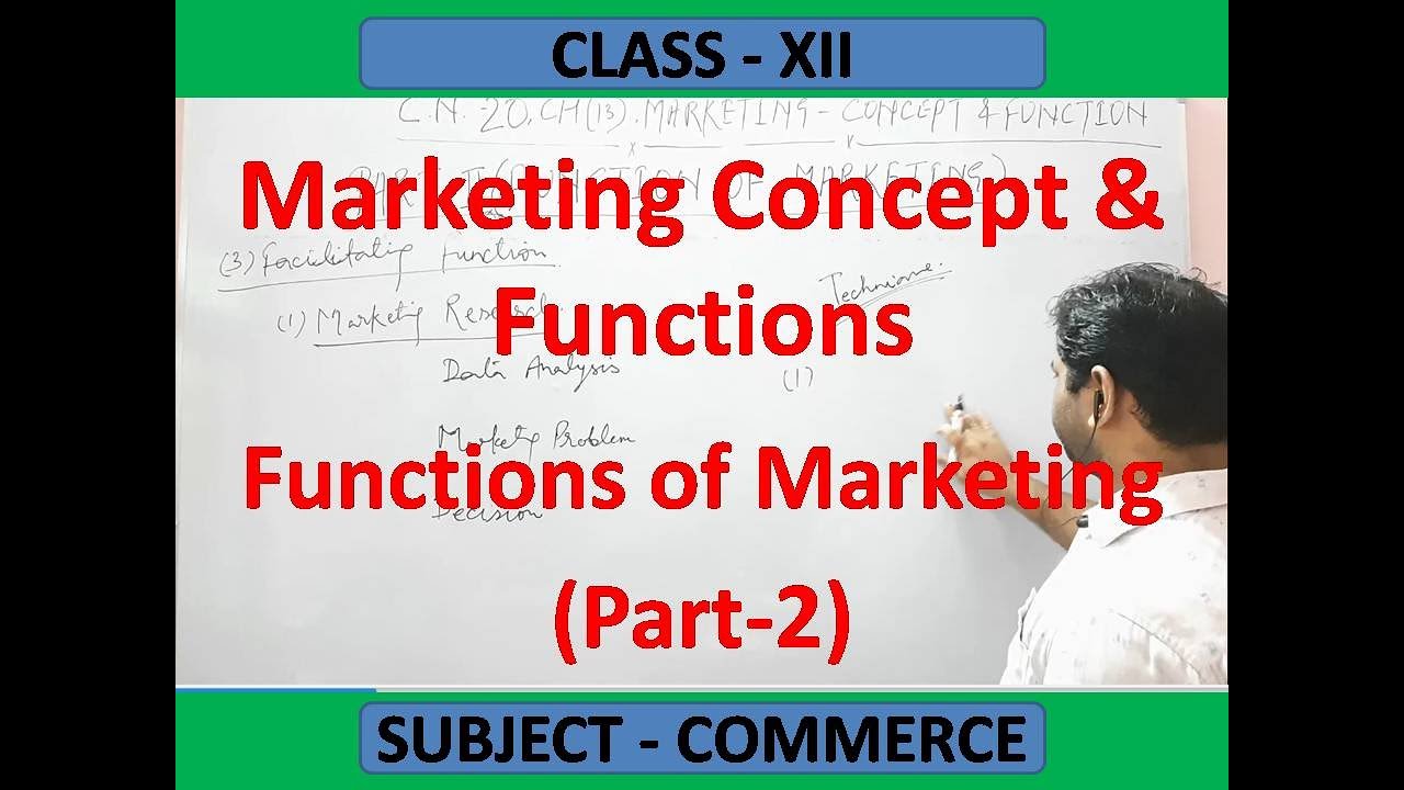 C N 20, Ch 13, Marketing Concept & Functions Functions of Marketing ...