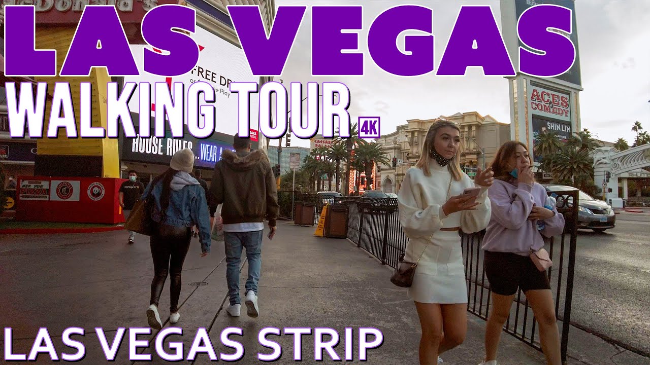 Las Vegas Strip Walking Tour 1/22/21, 2:30 PM - YouTube