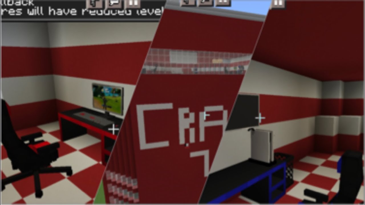 I build my gaming building In Minecraft PE - YouTube