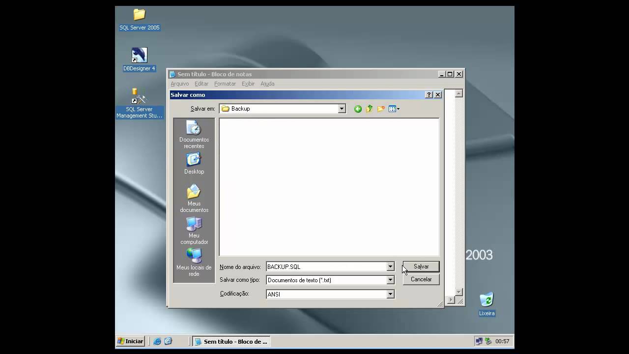 Backup Automático Do Sql Server 2005 Express Mp4 Youtube