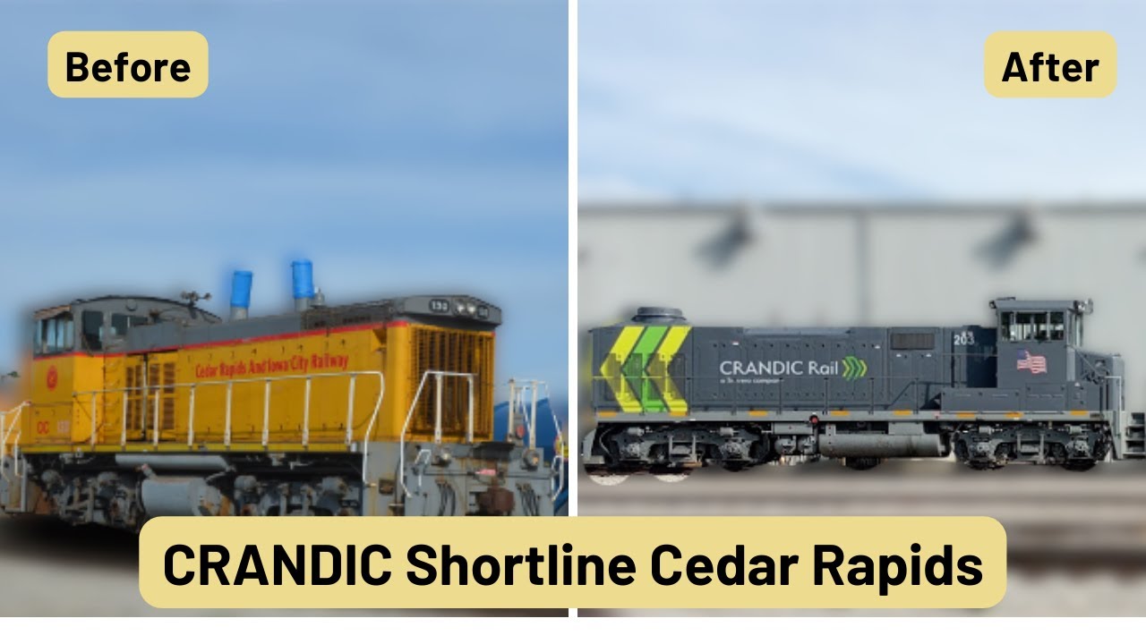 CRANDIC RAILROAD Cedar Rapids & Iowa City Shortline Railway NEW PAINT ...