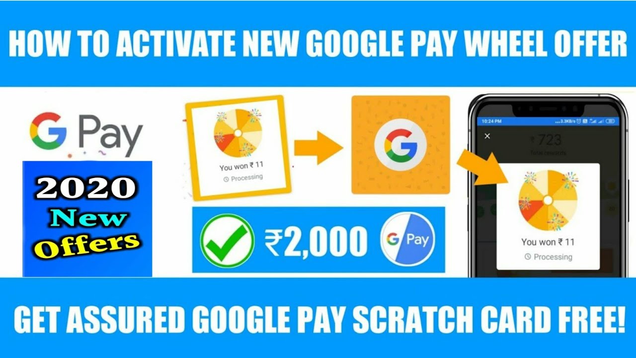 Google pay all new wheels step today || Google new scratch card offer ...