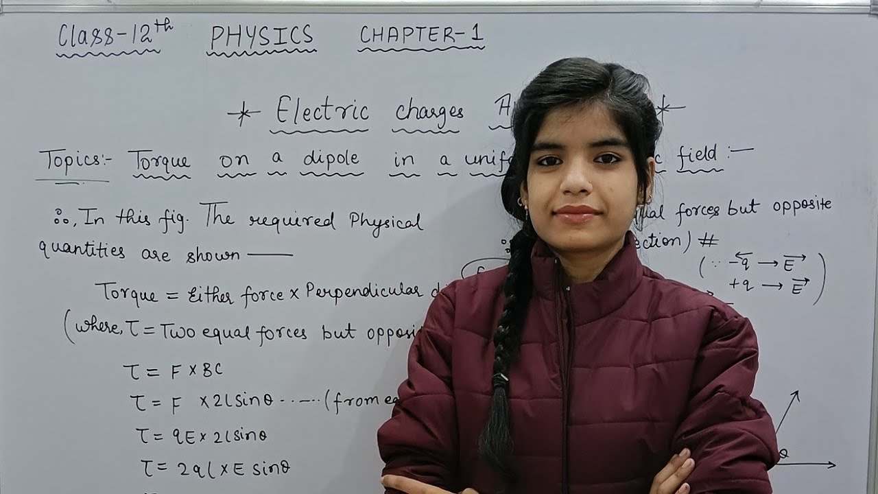 Class 12|#Torque on a dipole in a electric field |Most Important Topics ...