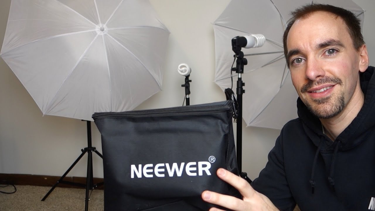 Neewer 600W 5500K Photo Studio Day Light Umbrella Continuous Lighting ...